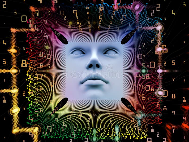 Processing Super Human AI stock illustration. Illustration of ...