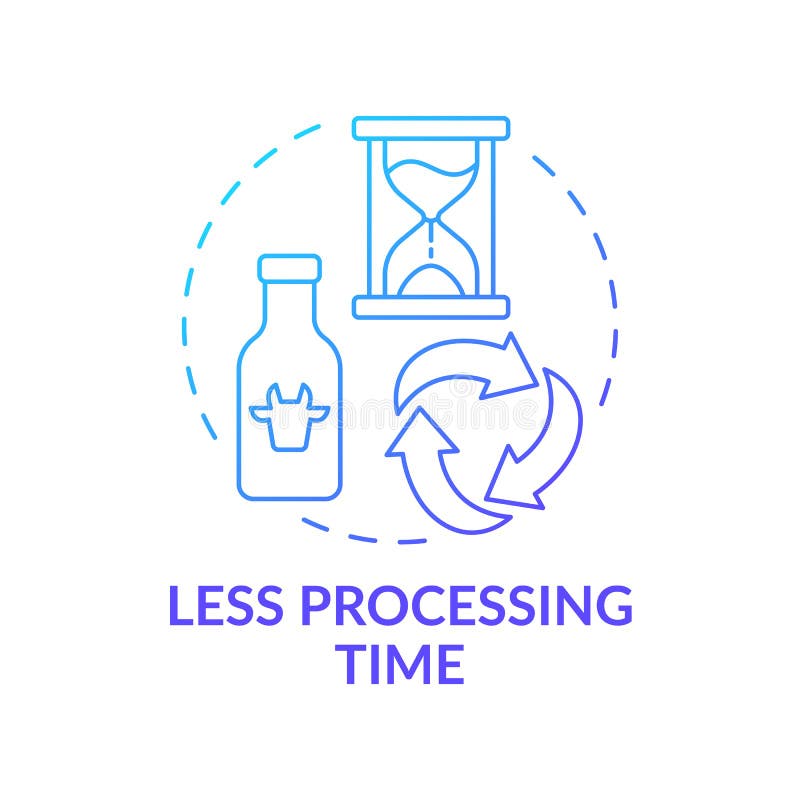 Less Processing Time Blue Gradient Concept Icon Stock Vector ...