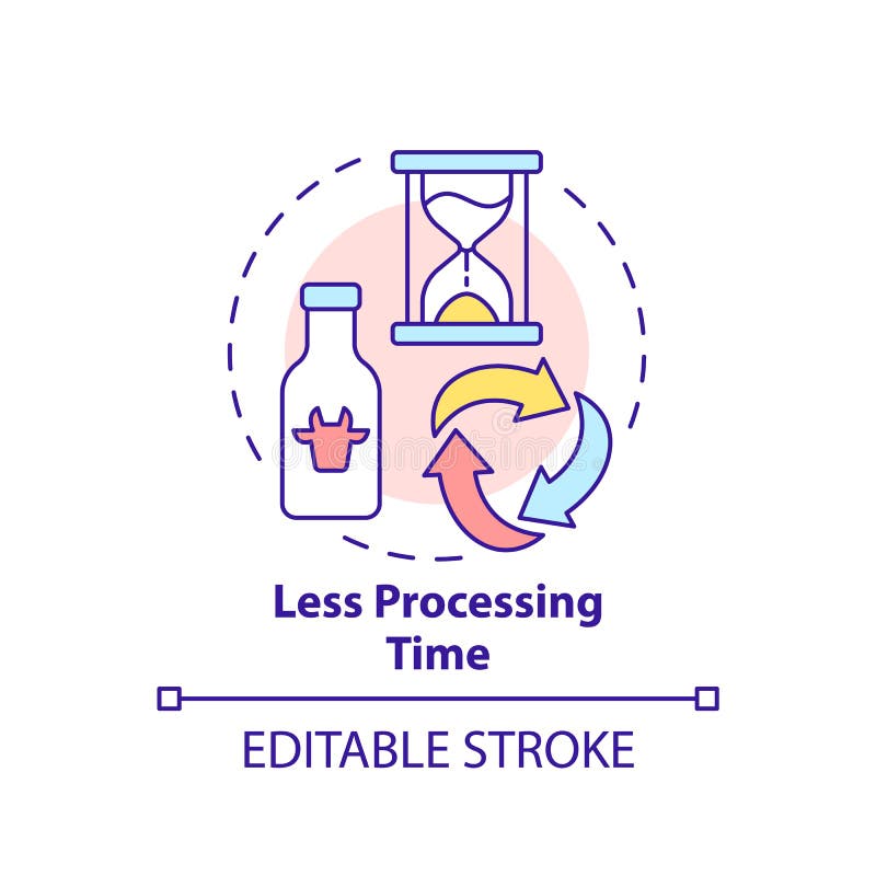 Less Processing Time Concept Icon Stock Vector - Illustration of ...