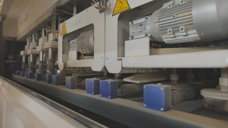 Processing Wood Blanks on a Conveyor Line. Automated Production Line in ...