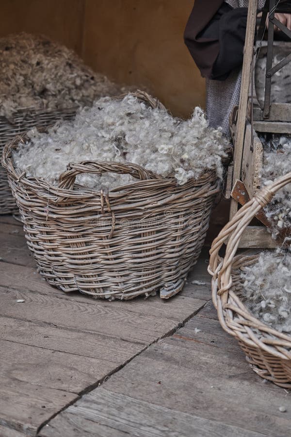 The Processing of Wool by Hand Stock Image - Image of merino, industry ...