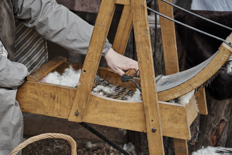 Tool for wool processing stock image. Image of natural - 102157175