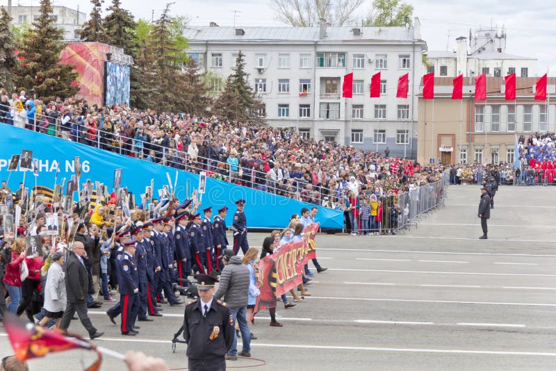 Procession of the People in Immortal Regiment on Annual Victory ...