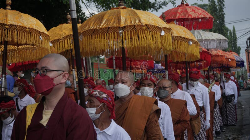 The Procession during the Vesak Celebration Procession is Crowded by ...