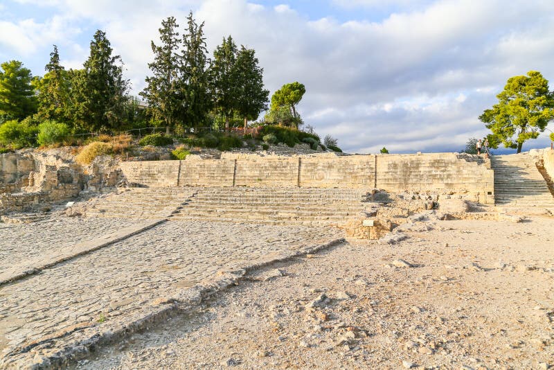 Processional Walkway in Phaistos Editorial Photography - Image of ...