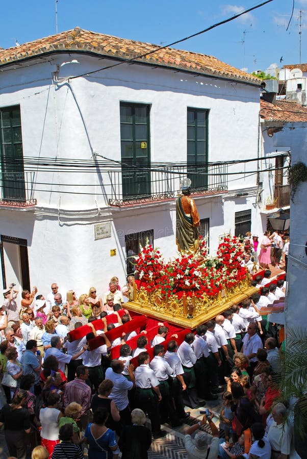 Processione Religiosa, Settimana Santa, Malaga, Spagna. Immagine ...