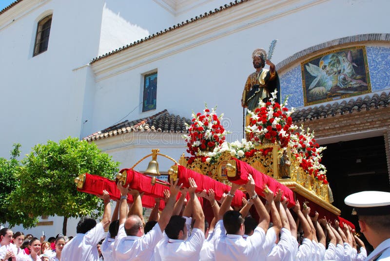 Processione Religiosa, Settimana Santa, Malaga, Spagna. Fotografia ...