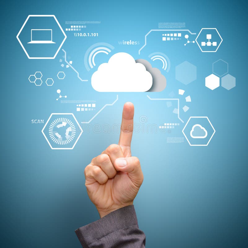 Processo da rede da nuvem foto de stock. Imagem de moderno - 98448048