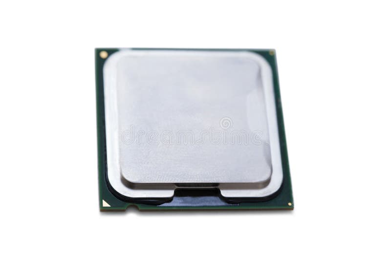 Processor Against White Background Stock Photo - Image of tech ...