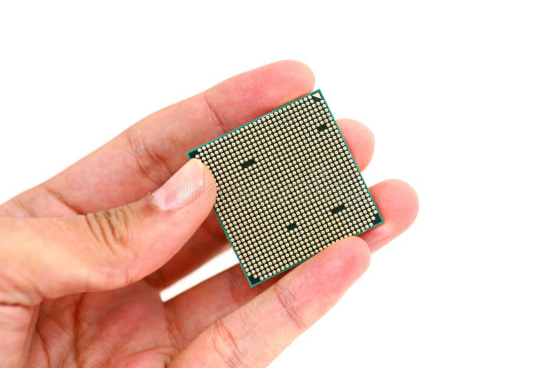 Processor back stock image. Image of fingers, macro, hold - 16229919