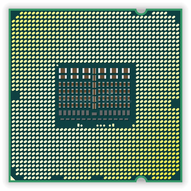 Processor bottom stock vector. Illustration of computer - 11681472