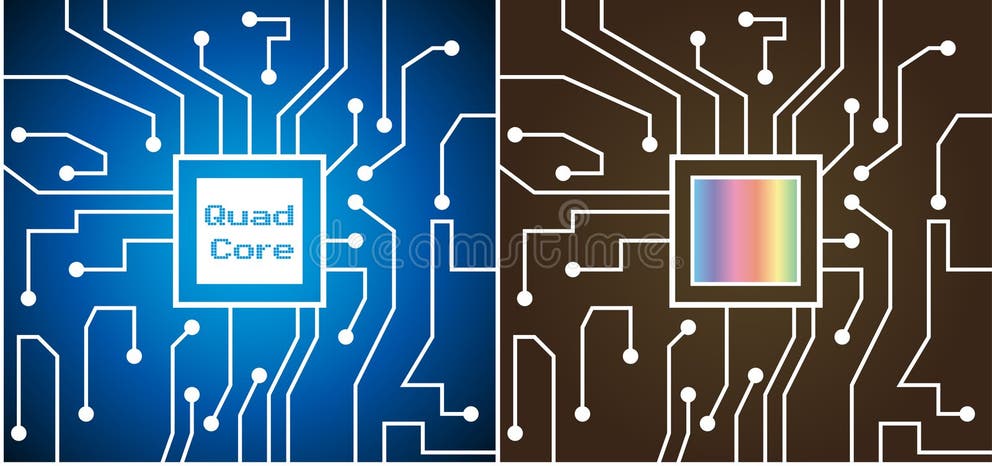 The processor chip. stock vector. Illustration of hardware - 51456780