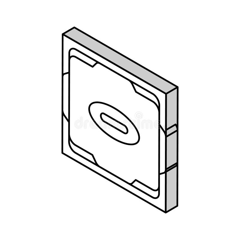 Processor Chip Gaming Pc Isometric Icon Vector Illustration Stock ...