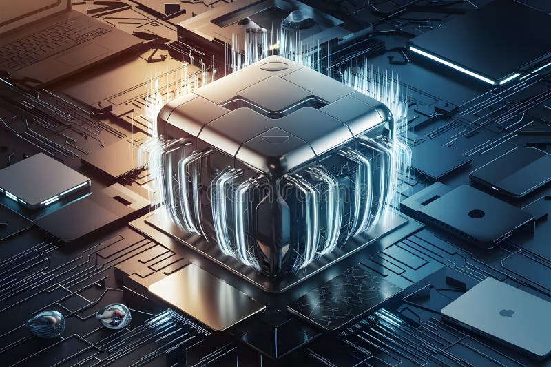 Processor Chip, Tech Environment, Blockchain Concept, AI,Circuit Board ...