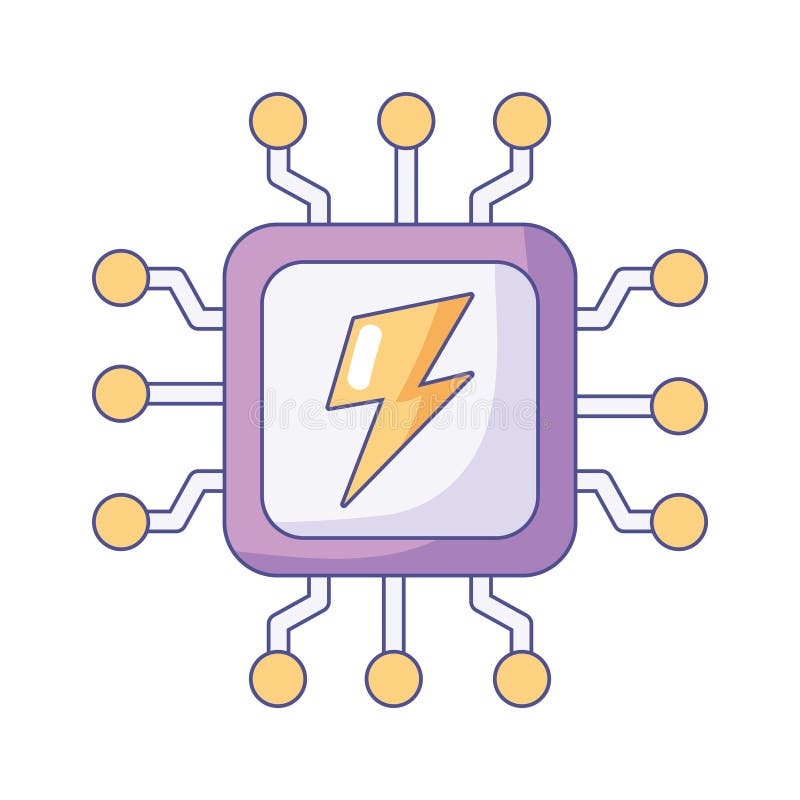 Processor chip technology stock vector. Illustration of microchip ...