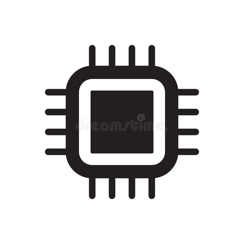 Processor Chip Vector Icon for for Graphic Design, Logo, Web Site ... Processor Chip Vector Icon for for Graphic Design, Logo, Web Site ...