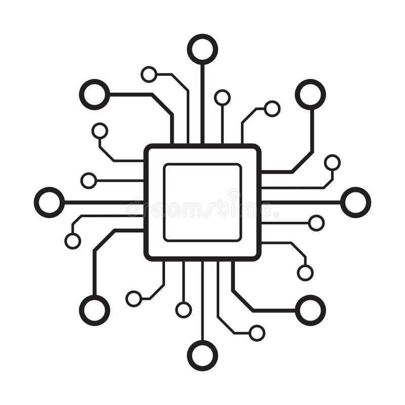 Processor Chip Vector Icon For Graphic Design, Logo, Web Site, Social ...