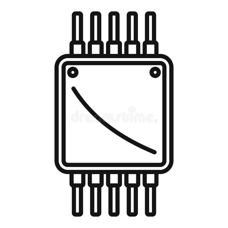 Processor Circuit Icon Outline Vector. Chip Cpu Stock Vector ... Processor Circuit Icon Outline Vector. Chip Cpu Stock Vector ...