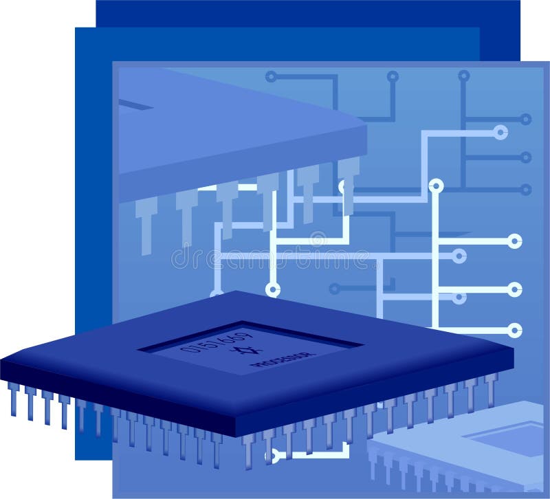 Computer Processor stock illustration. Illustration of isolated - 1767060