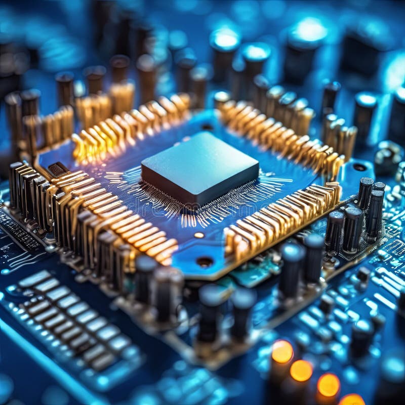 The Processor on the Computer S Motherboard.created with the Help of ...