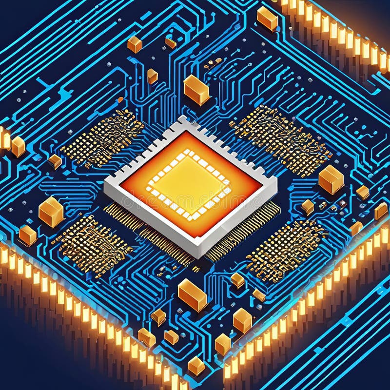 The Processor on the Computer S Motherboard.created with the Help of ...