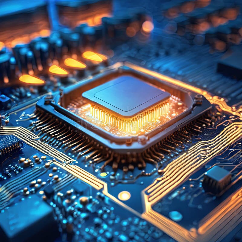 The Processor on the Computer S Motherboard.created with the Help of ...