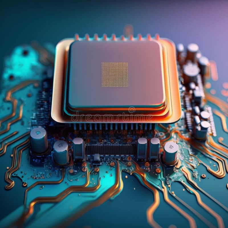 Processor of Computer Technology Concept Generative AI Stock ...