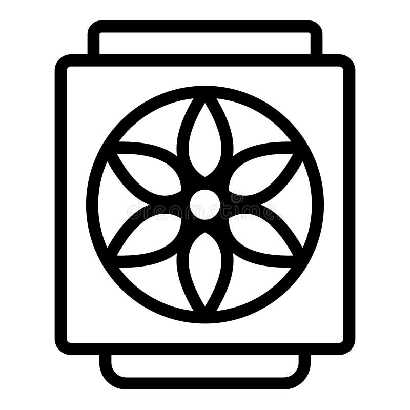 Processor Cooler Icon Outline Vector. Computer Store Stock Vector ...