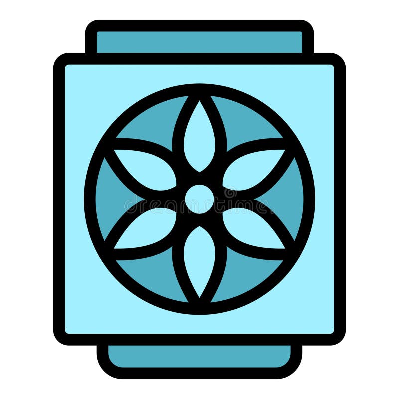 Processor Cooler Icon Vector Flat Stock Vector - Illustration of ...