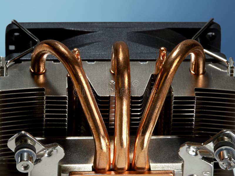 Cooling System of Processor Closeup Stock Image - Image of construction ...