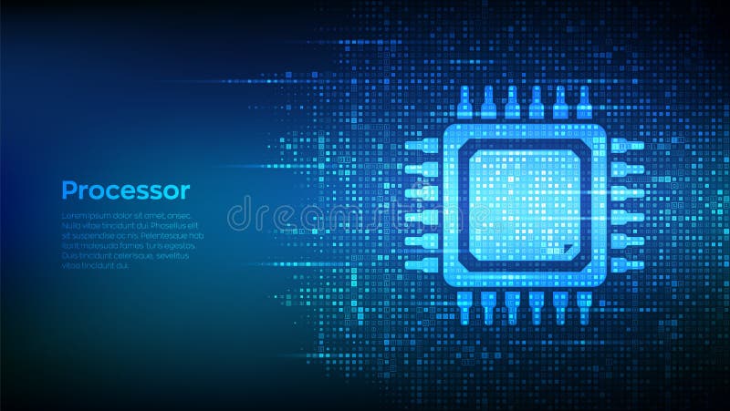 Chip Binary Code stock illustration. Illustration of chip - 596774