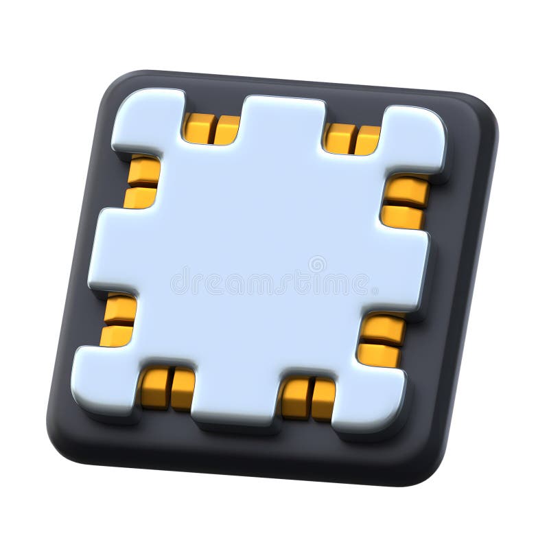 Processor 3D Icon stock illustration. Illustration of accessories ...
