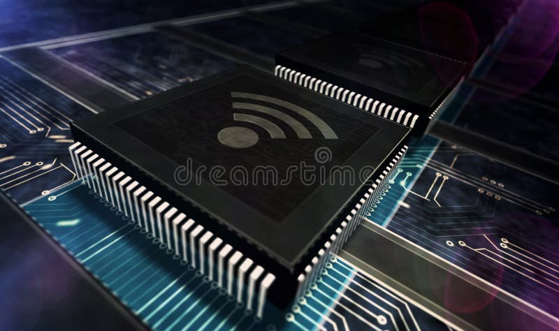Processor Factory with Burning of Wi-fi Wireless Network Symbols ...