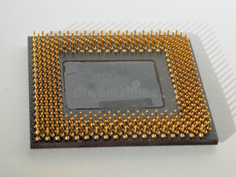 Processor Gold Contacts stock photo. Image of connection - 110828462