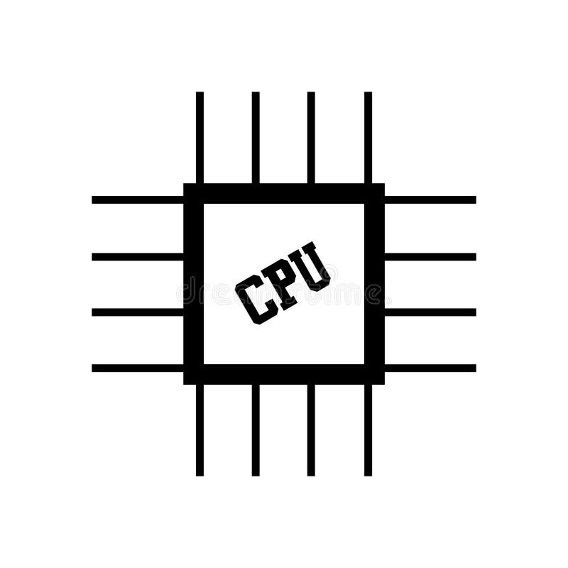 CPU Processor Icon Template Vector Illustration Stock Vector ...