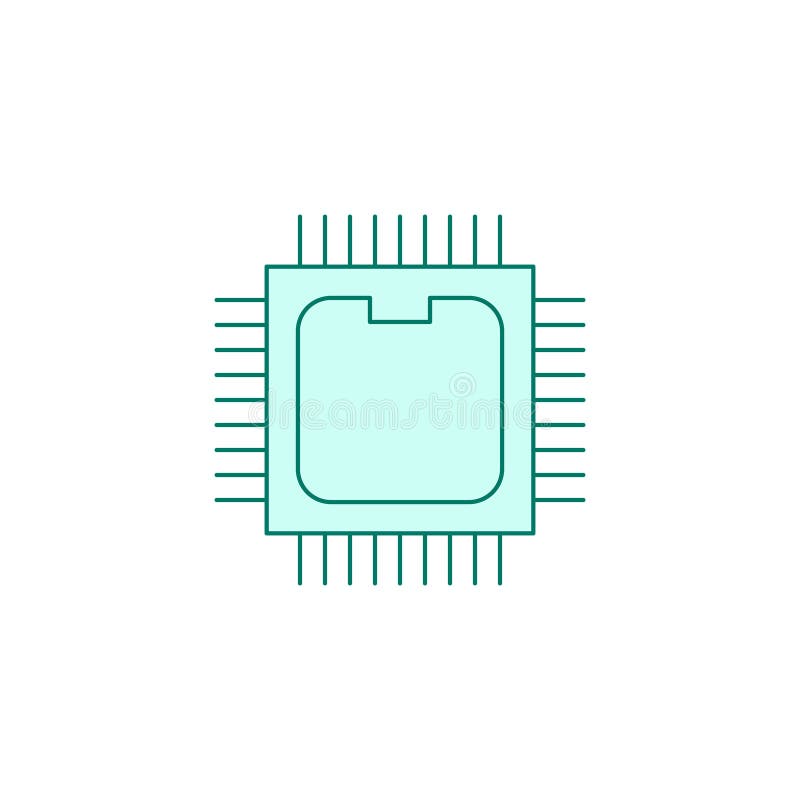 Processor Icon Filled Outline or Line Style Vector Illustration Stock ... Processor Icon Filled Outline or Line Style Vector Illustration Stock ...