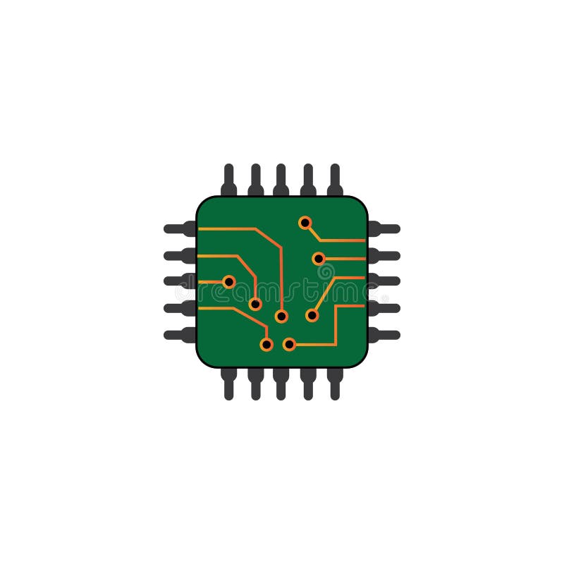 Processor icon logo vector stock illustration. Illustration of mother ...