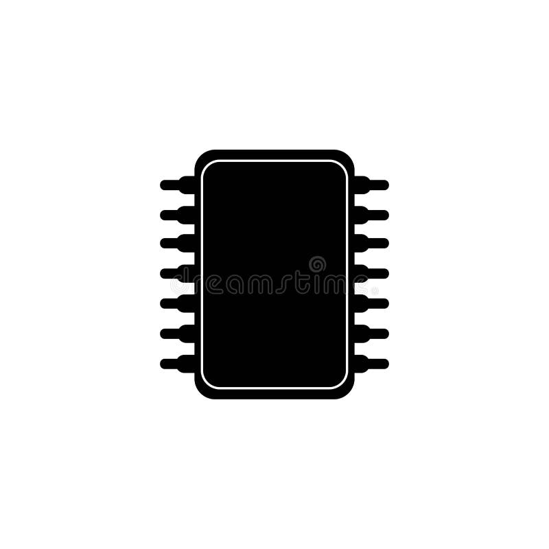 Processor icon logo vector stock illustration. Illustration of network ...