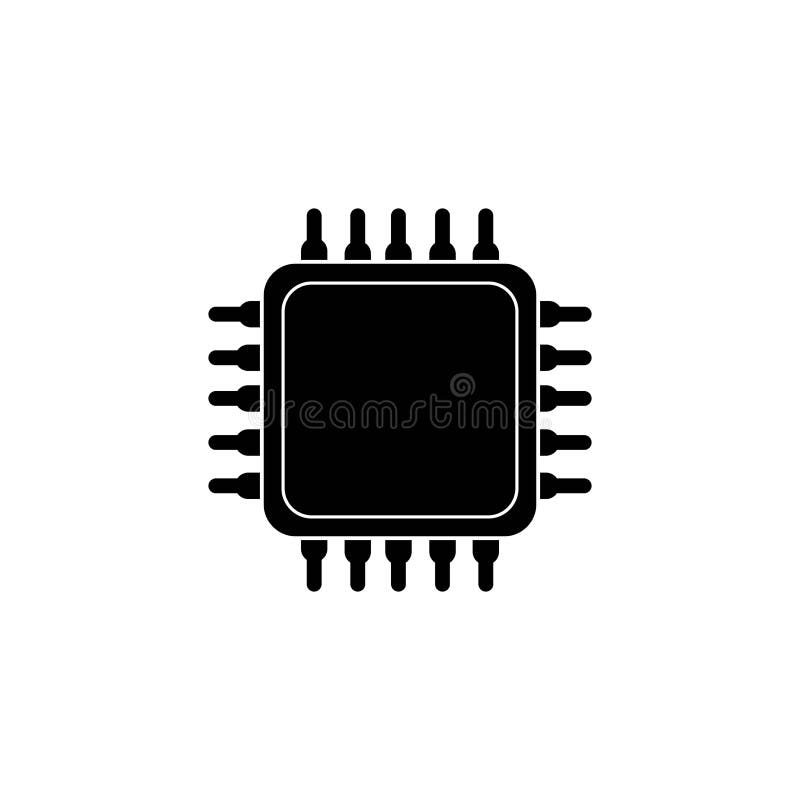 Processor icon logo vector stock vector. Illustration of communication ...