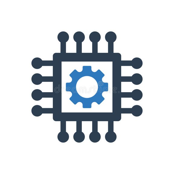 Processor Icon - Programming Circuit Icon Stock Vector - Illustration of processor, digital ...