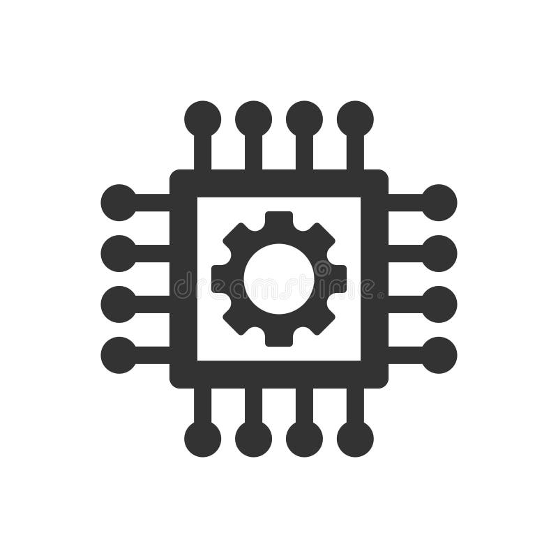 Processor Icon - Programming Circuit Icon Stock Illustration ...