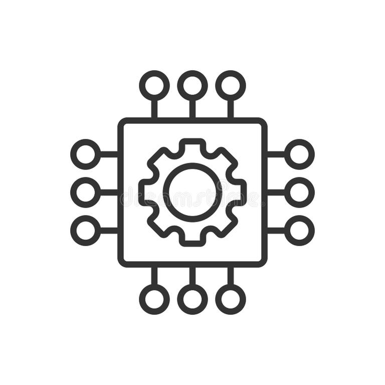 Processor Icon - Programming Circuit Icon Stock Illustration ...