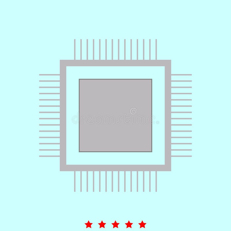 Processor it is icon . stock vector. Illustration of flat - 98912549