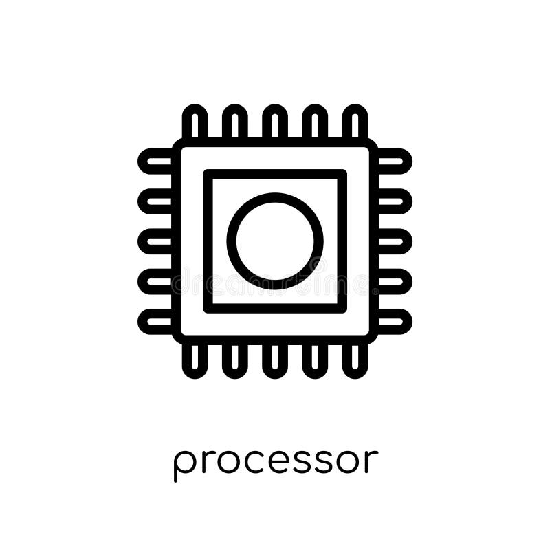 Big Processor Icon. Trendy Modern Flat Linear Vector Big Process Stock ...