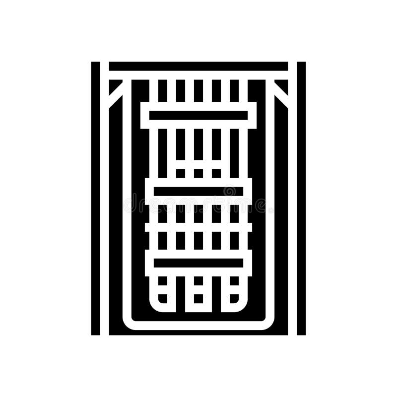 Processor Inside Cooling Chamber Glyph Icon Vector Illustration Stock ...