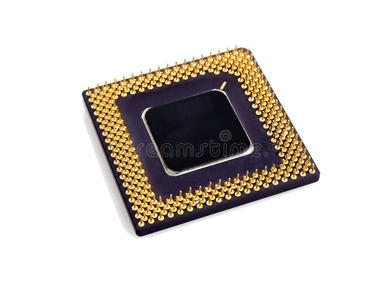 Computer CPU Chip Isolated stock image. Image of information - 50560227