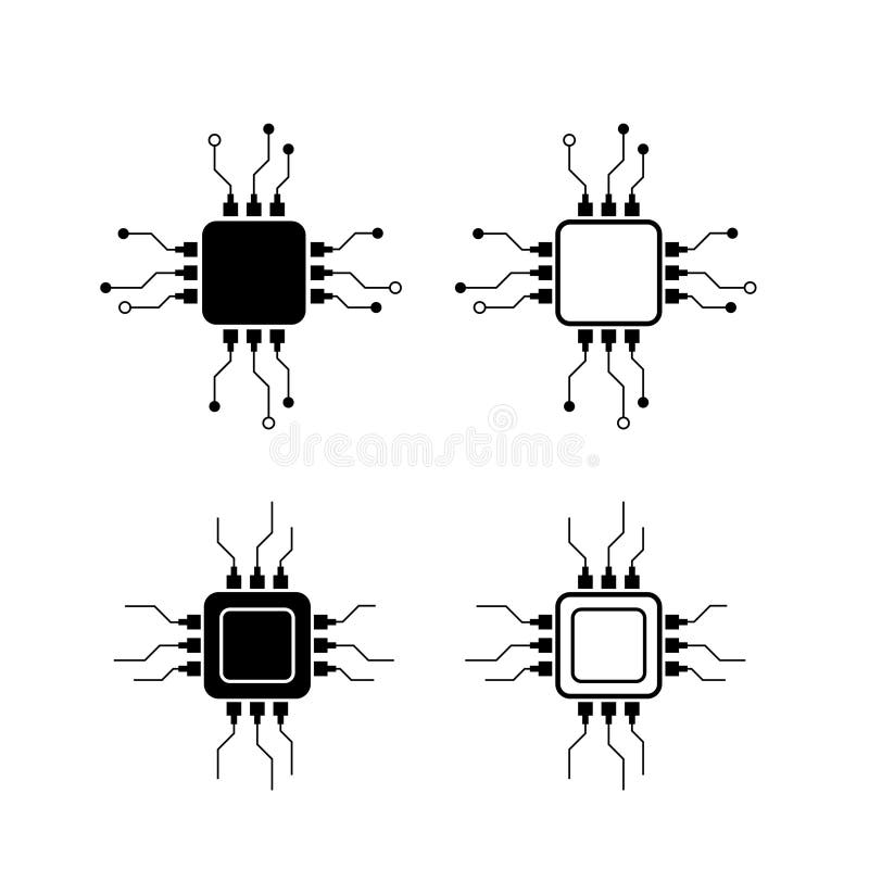 Processor logo icon stock illustration. Illustration of concept - 274929647