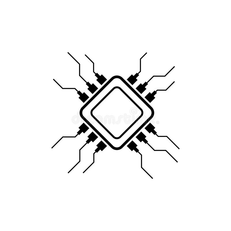 Processor logo icon stock vector. Illustration of graphic - 277308918