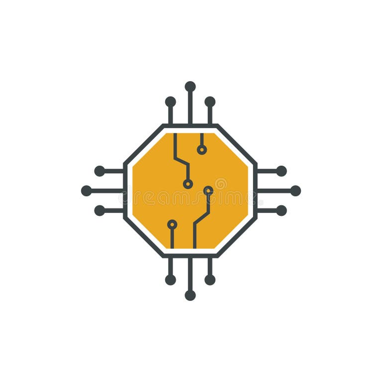 Processor logo icon stock vector. Illustration of hardware - 362050085