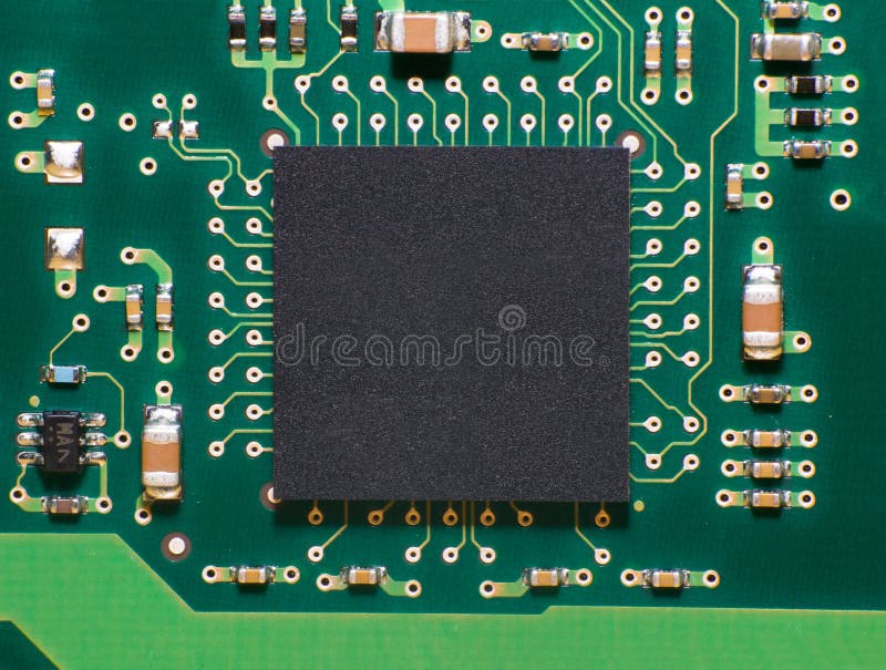 Processor microchip stock photo. Image of component, circuit - 35359878